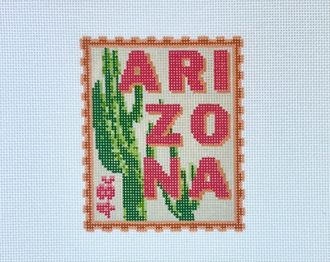 Arizona Postage Stamp Needlepoint Canvas - Etsy