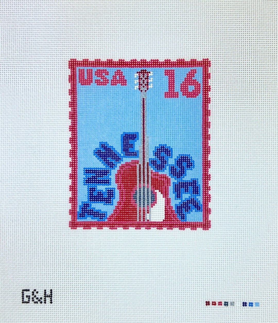 Tennessee Postage Stamp Needlepoint Canvas - Etsy