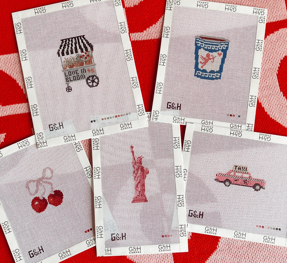 Pink Statue of Liberty Needlepoint Canvas - Valentine’s Day 2024 ...