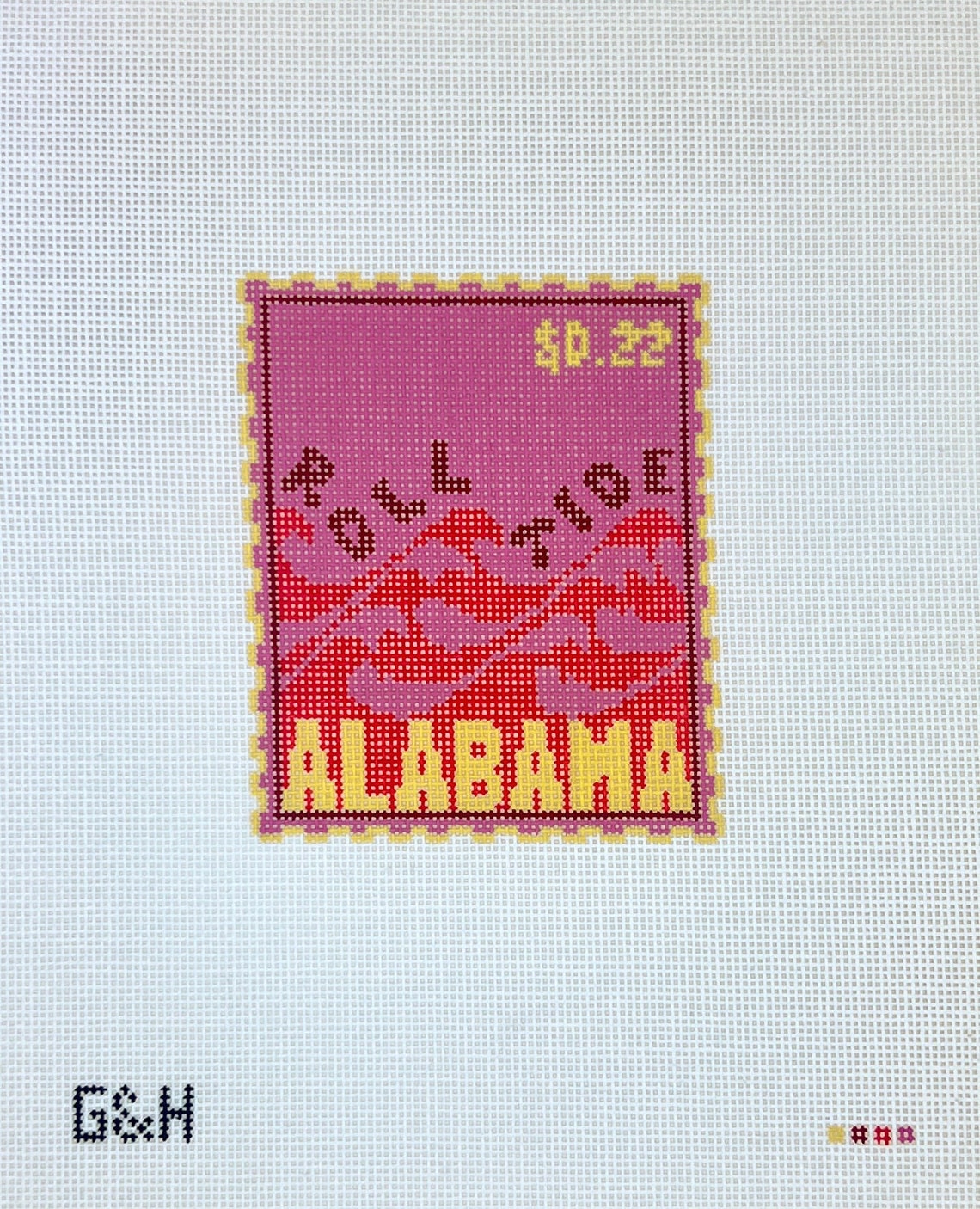 Alabama Postage Stamp Needlepoint Canvas - Etsy