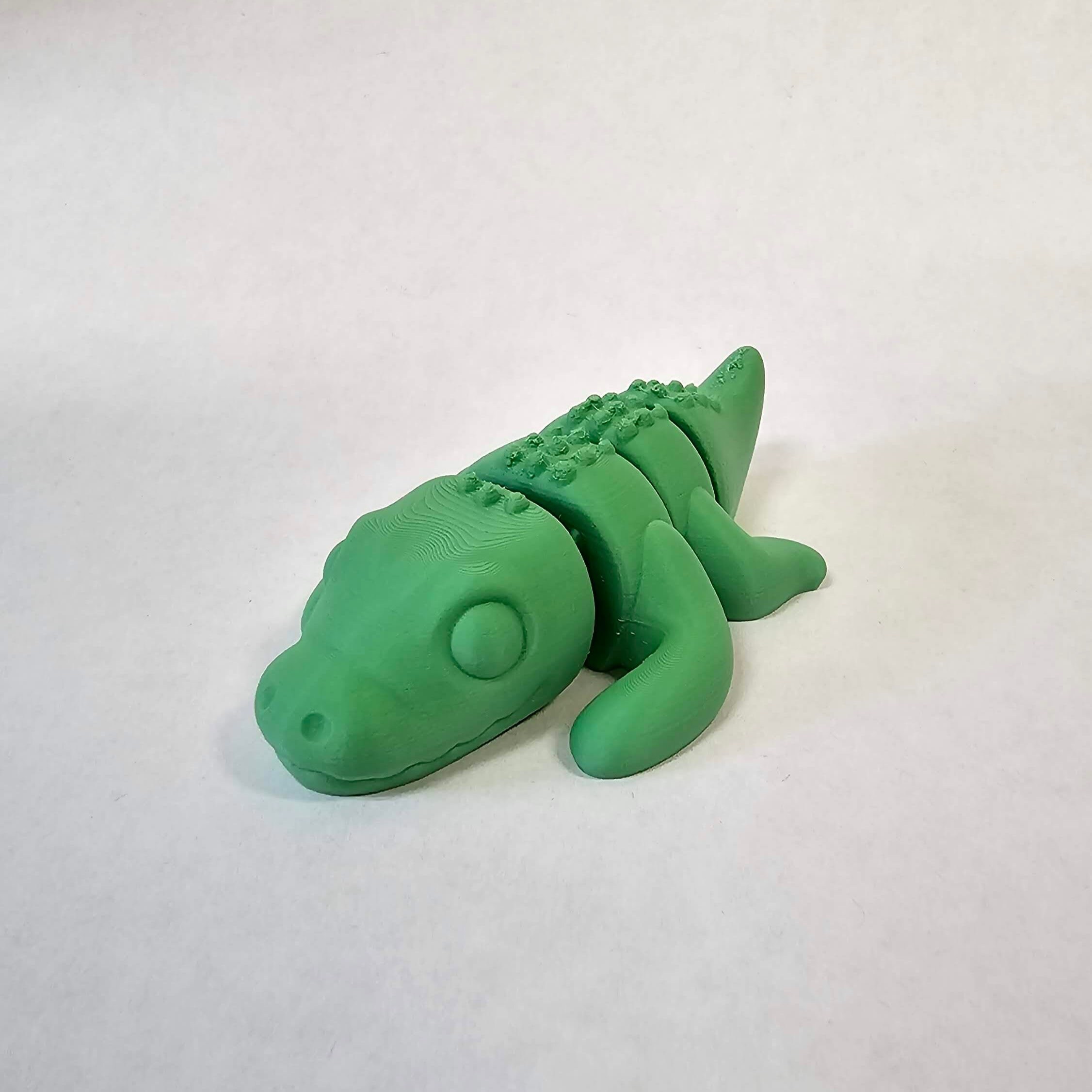 Tiny Articulating Crocodile, 3D Printed, by ZOU3D - Etsy