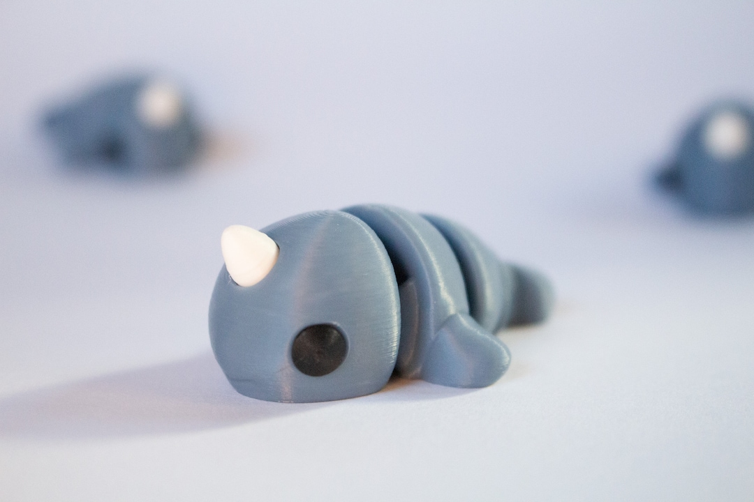 Articulated Baby Narwhal, 3D Printed Animal, Designed by ZOU3D - Etsy
