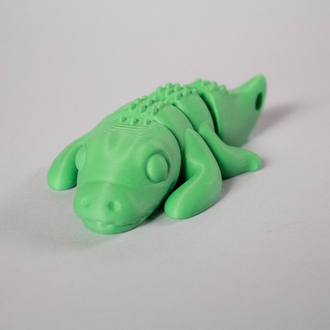 Tiny Articulating Crocodile, 3D Printed, by ZOU3D - Etsy