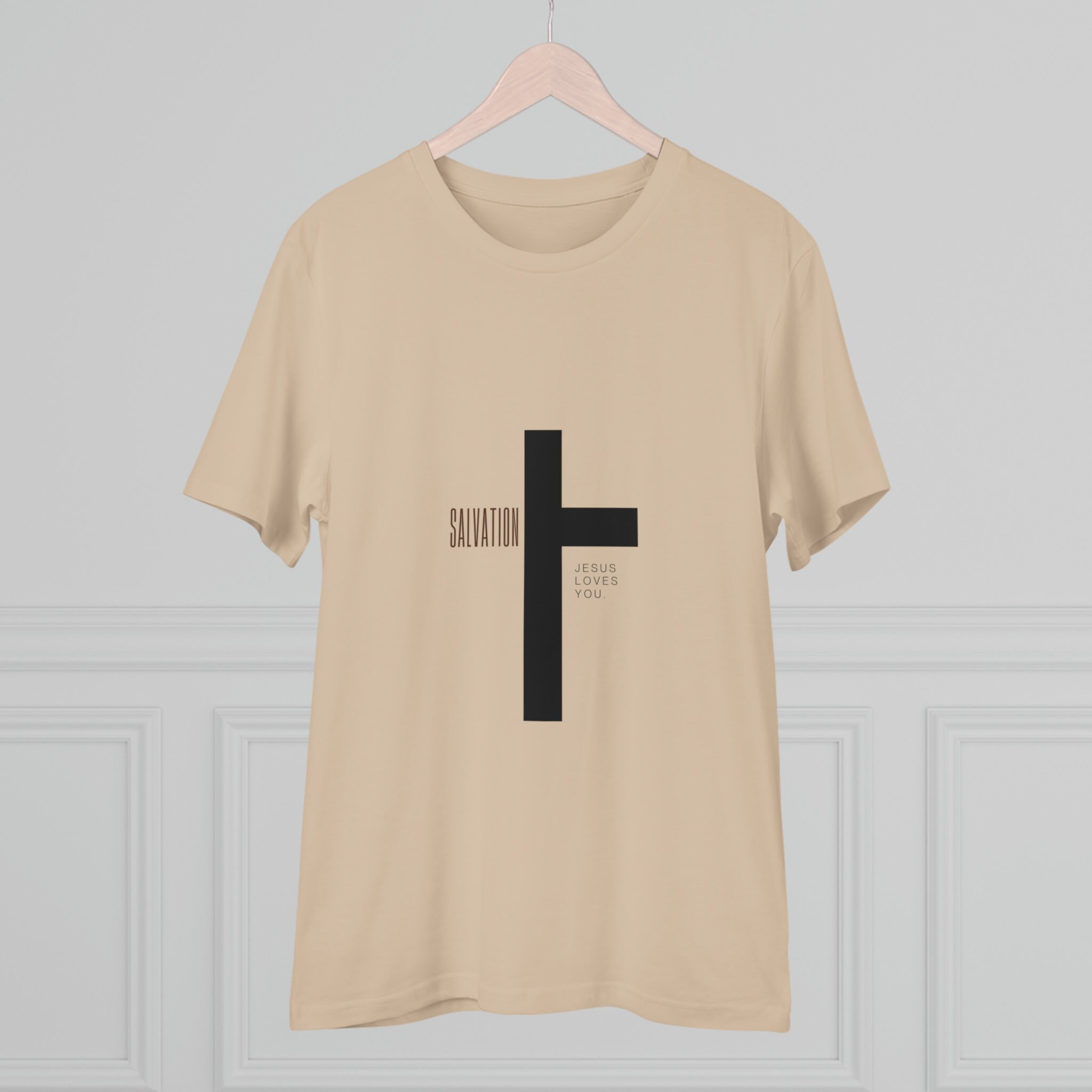 Salvation Cross Natural Tee - Etsy