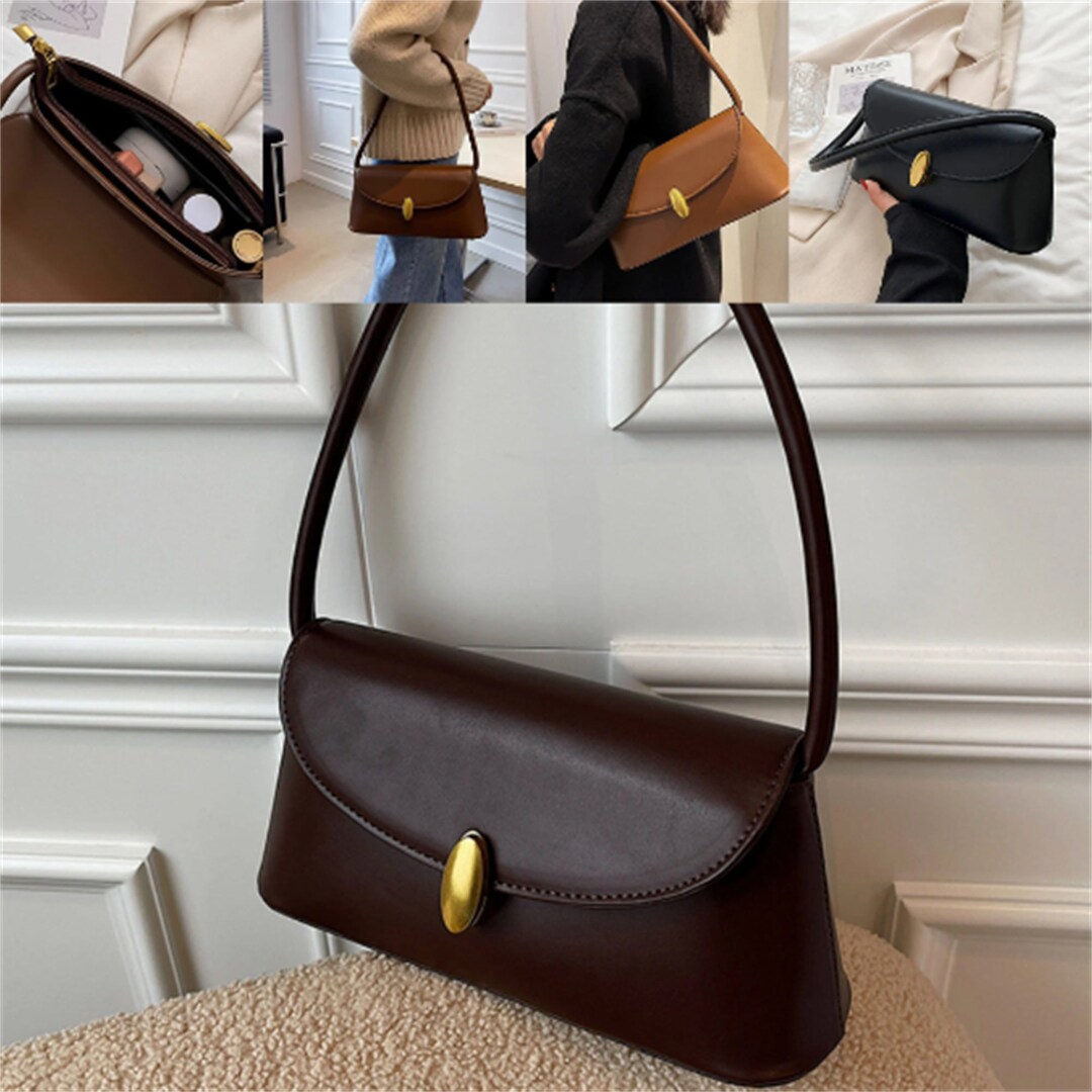 Small Leather Shoulder Bag Old Money Leather Handbag Classic - Etsy Norway