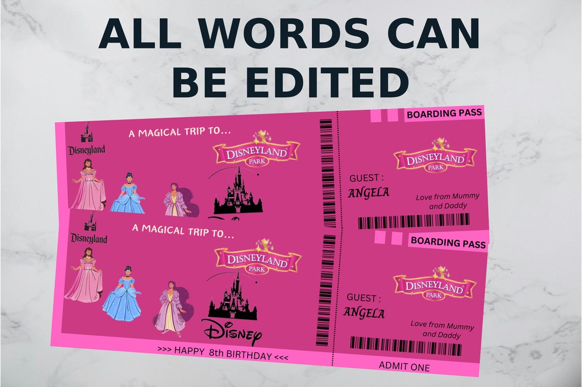 PERSONALISED Theme Park Keepsake Surprise Adventure Trip Special ...