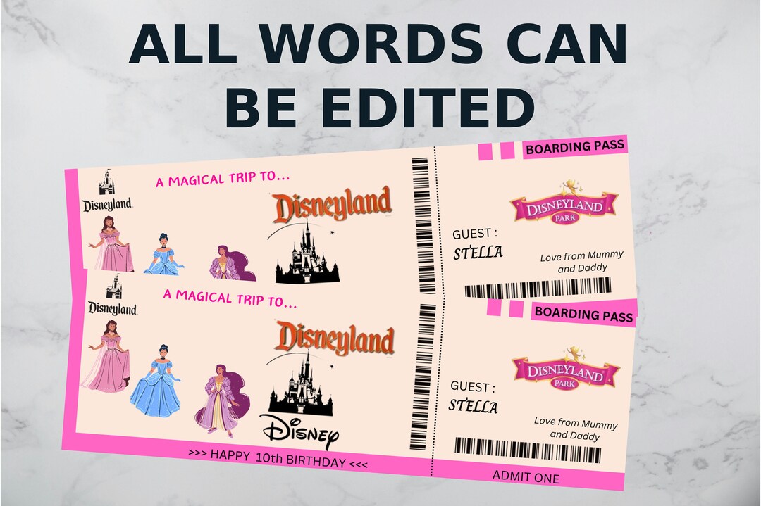 PERSONALISED Theme Park Keepsake Surprise Adventure Trip Special ...