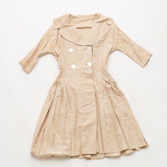 vintage 1950s 1960s beige - Gem