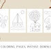 Set of 11 Coloring Pages, Kids Activity Coloring Pages, Preschool ...