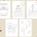 Set of 11 Coloring Pages, Kids Activity Coloring Pages, Preschool ...