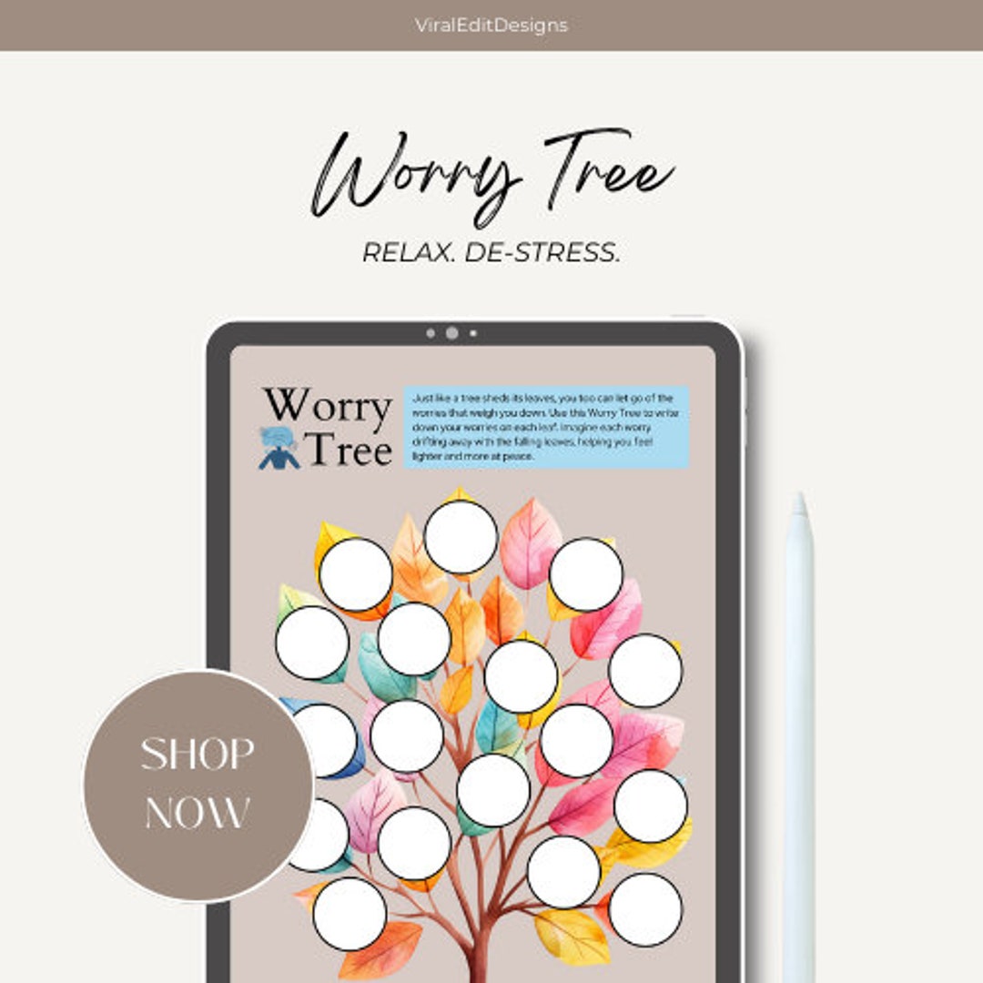 Nature-inspired Worry Tree Design: Downloadable Digital Art for Instant ...
