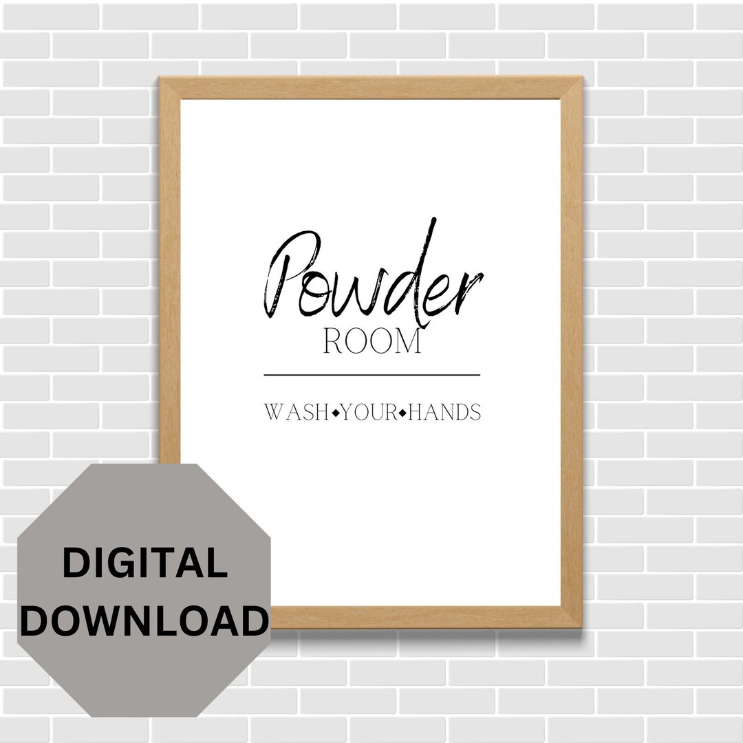 Powder Room Printable - Etsy