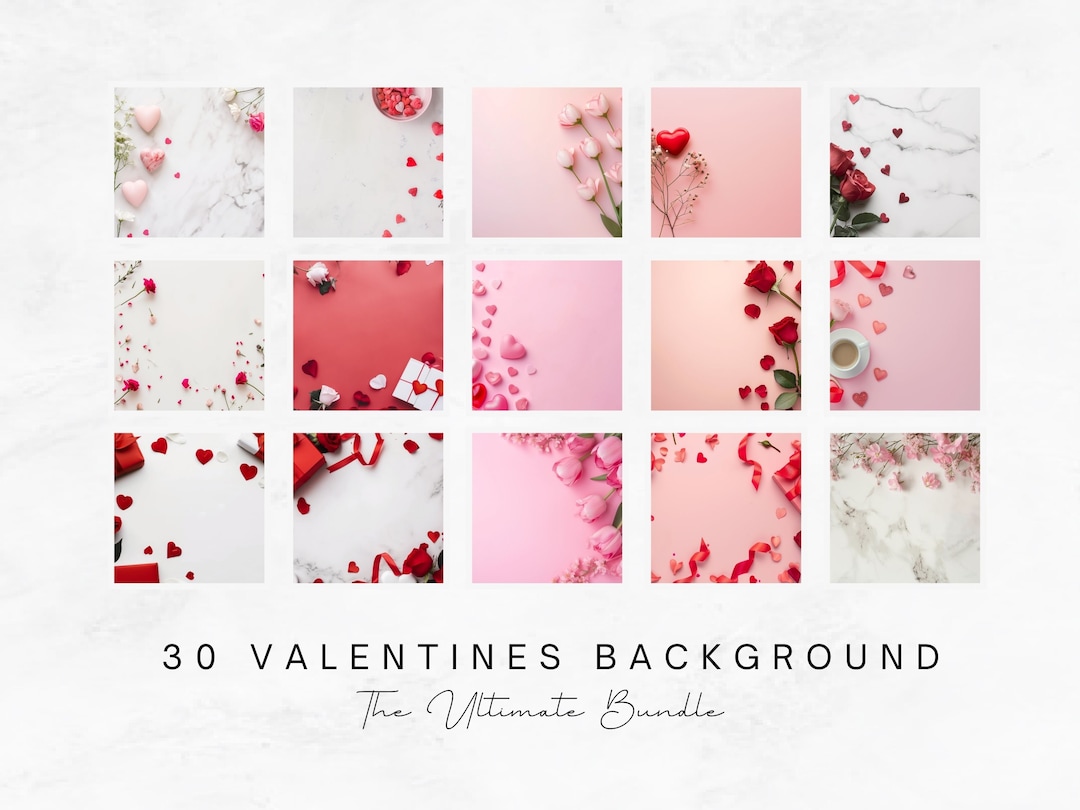 Valentines Ultimate Bundle, 30 Modern Flat Lay Background Mockups ...