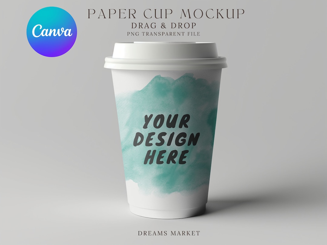 Custom Paper Cup Model Mockup, Paper Cup Mockup Drag and Drop for ...