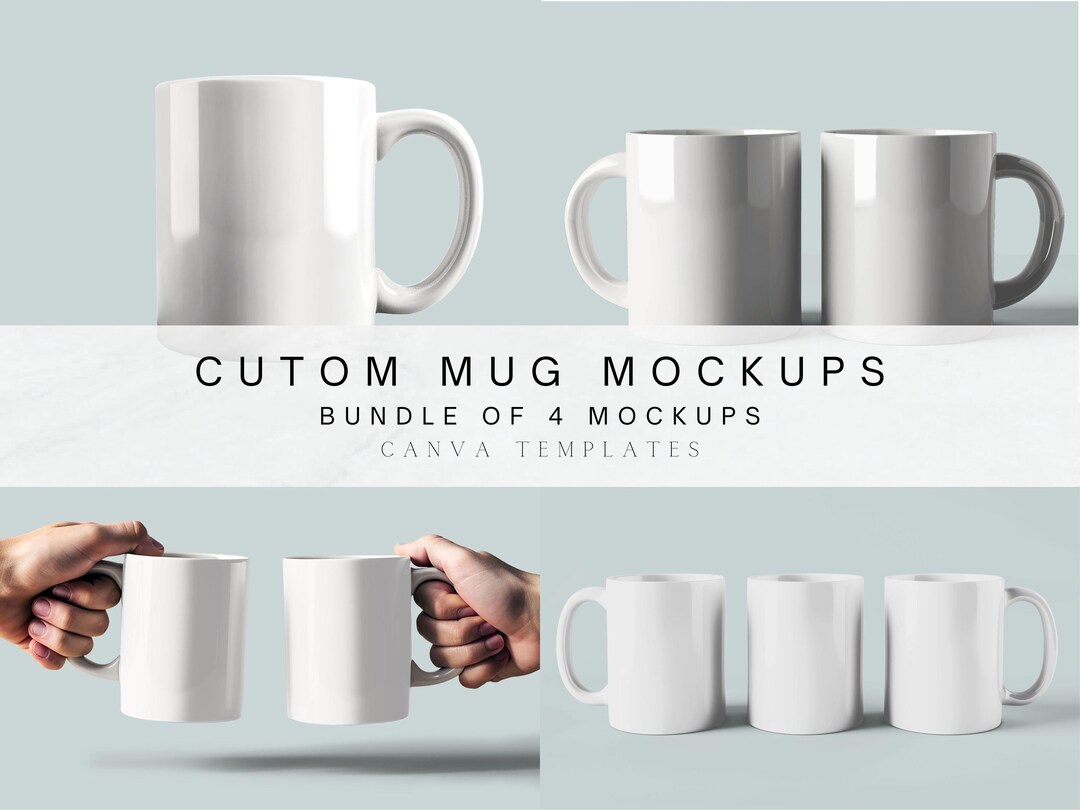 Mug Mockup Bundle: Canva Frames, Custom Design (digital Download) - Etsy