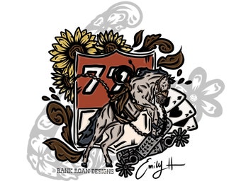 Rebel Rider Saddle Bronc Embroidery Machine Design Rodeo Western 5.2 X ...