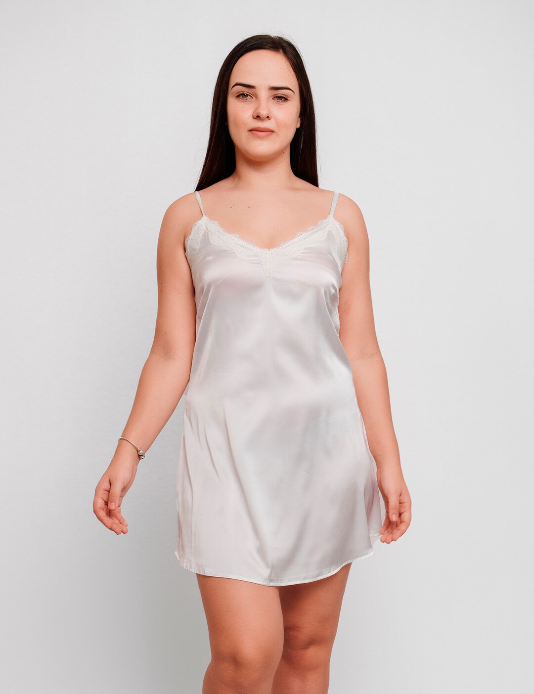 Silk Dress Sheer Nightgown Sexy Sheer Lingerie Silk Nightgown Satin