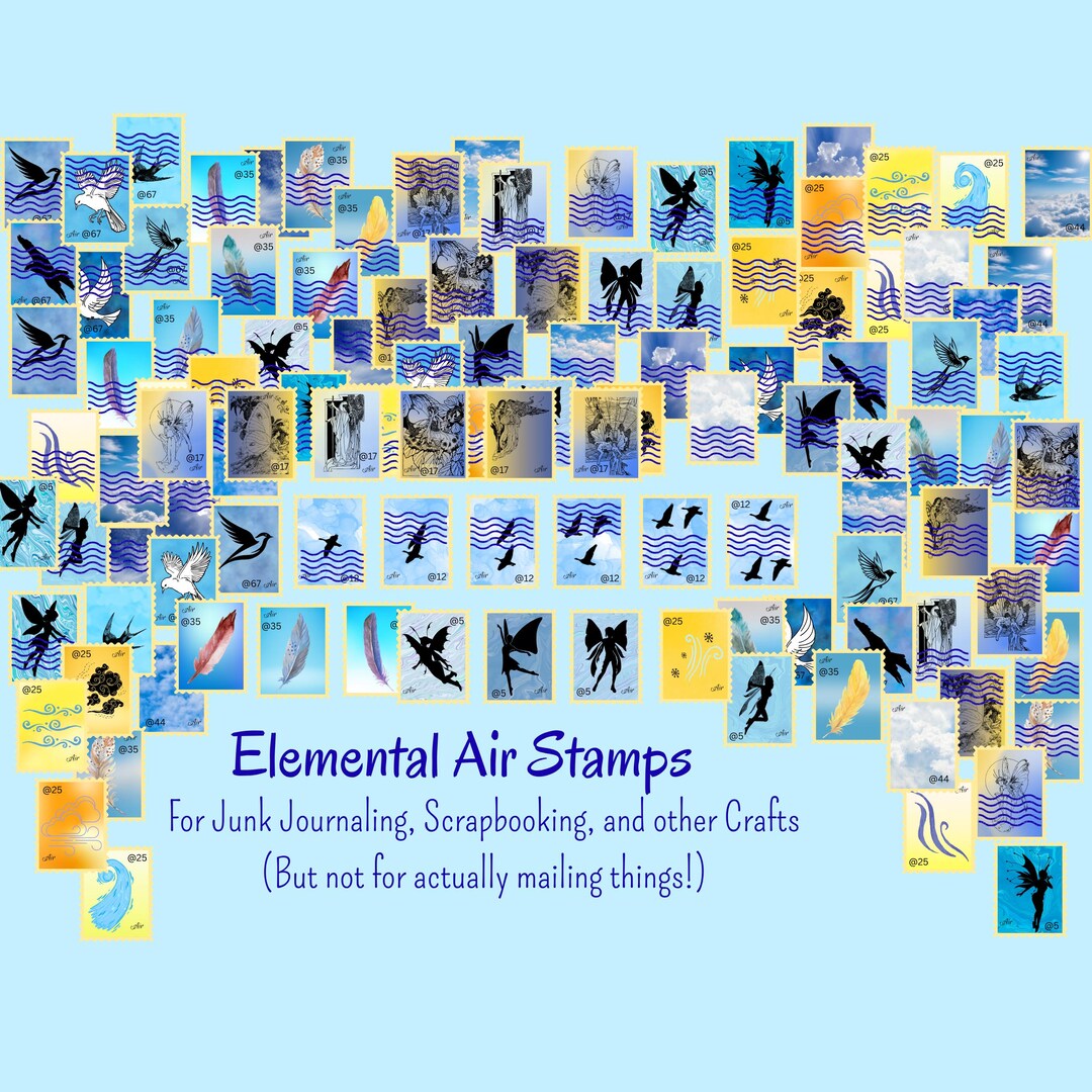 Elemental Air Stamps Bundle (printable PDF and JPG) - Etsy