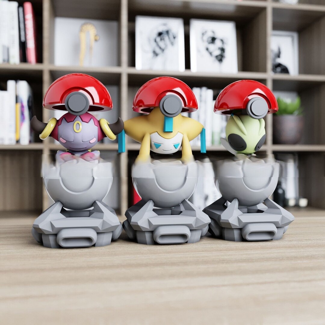 Jirachi, Celebi, Hoopa in Pokeball Capsule - Etsy