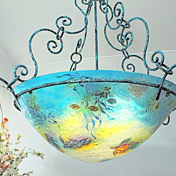 Sea Glass Chandelier - Etsy
