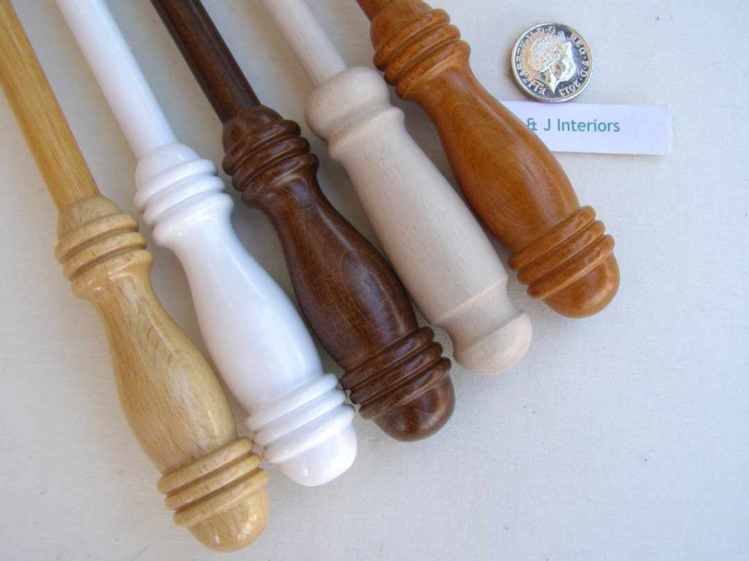 Wood Curtain Draw Pulls - Etsy