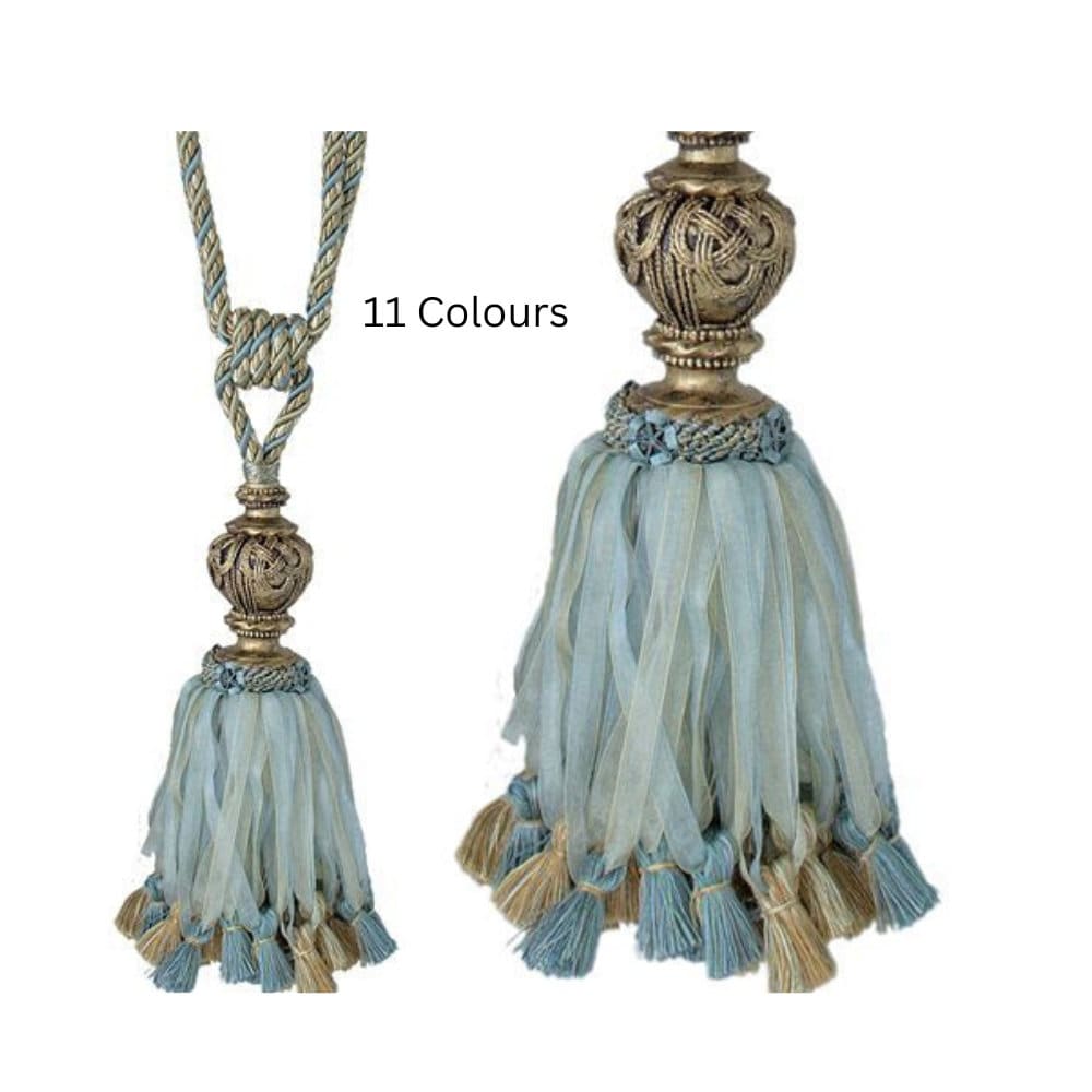 Florentine Ribbon Tassel Curtain Tiebacks, Embrace X 2 - Etsy