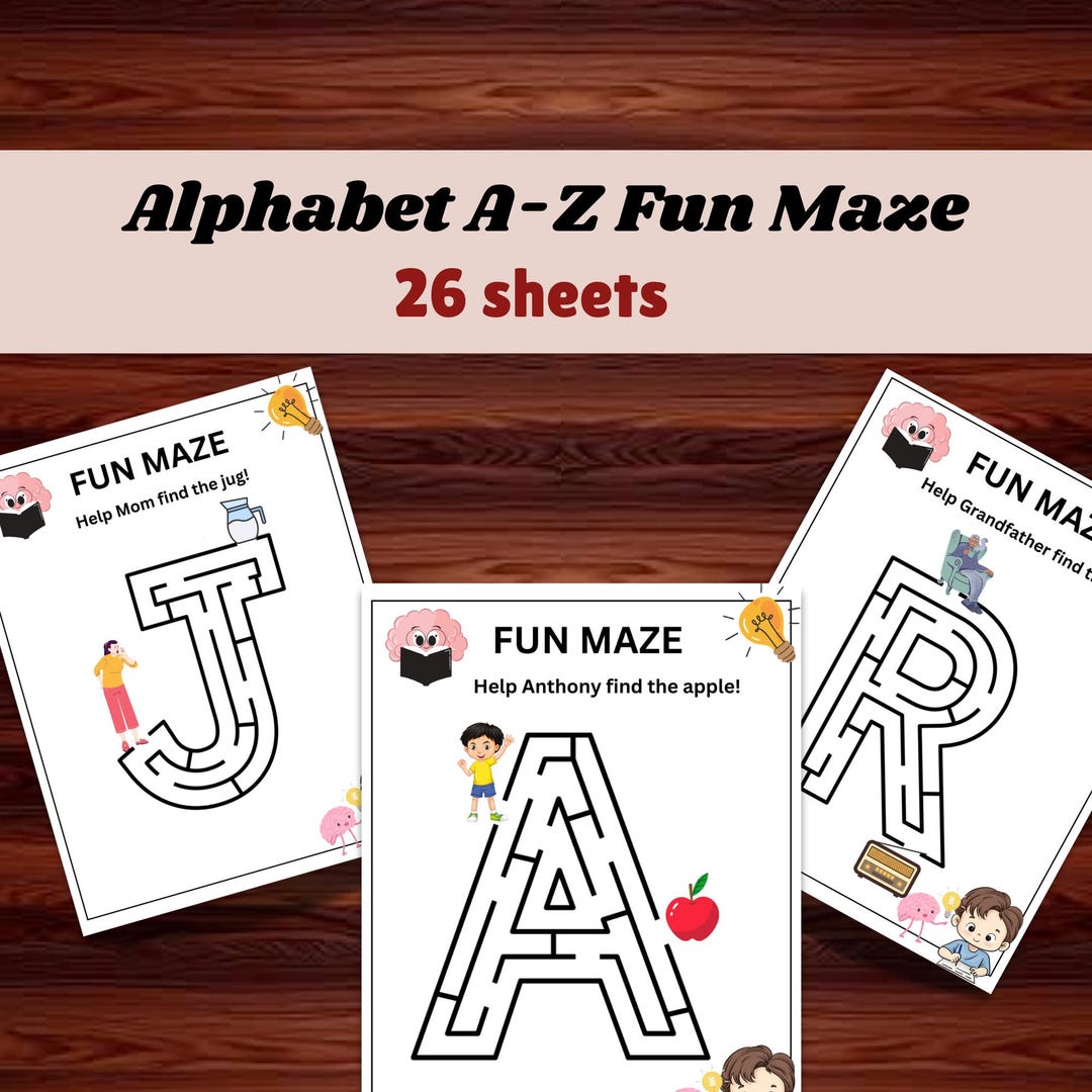 Kids Alphabet Maze Worksheet | Preschool Activities | Kids Fun ...