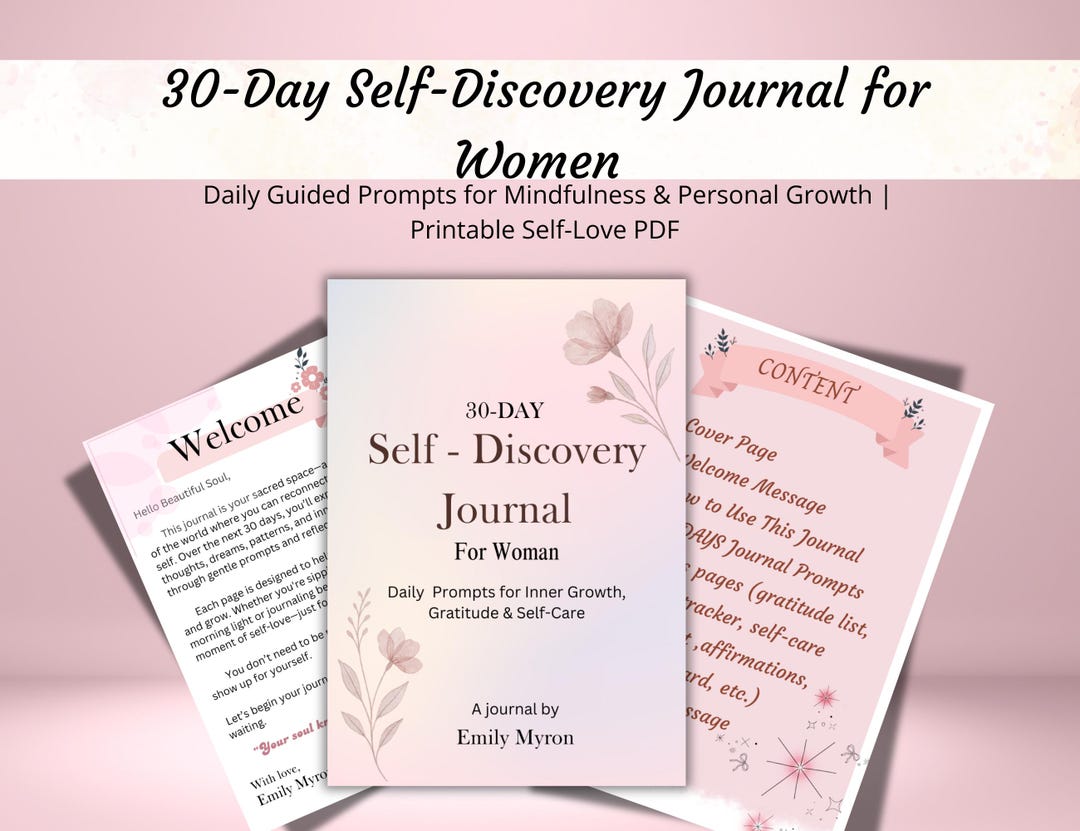 30-day Self-discovery Journal for Women | Daily Guided Prompts for ...