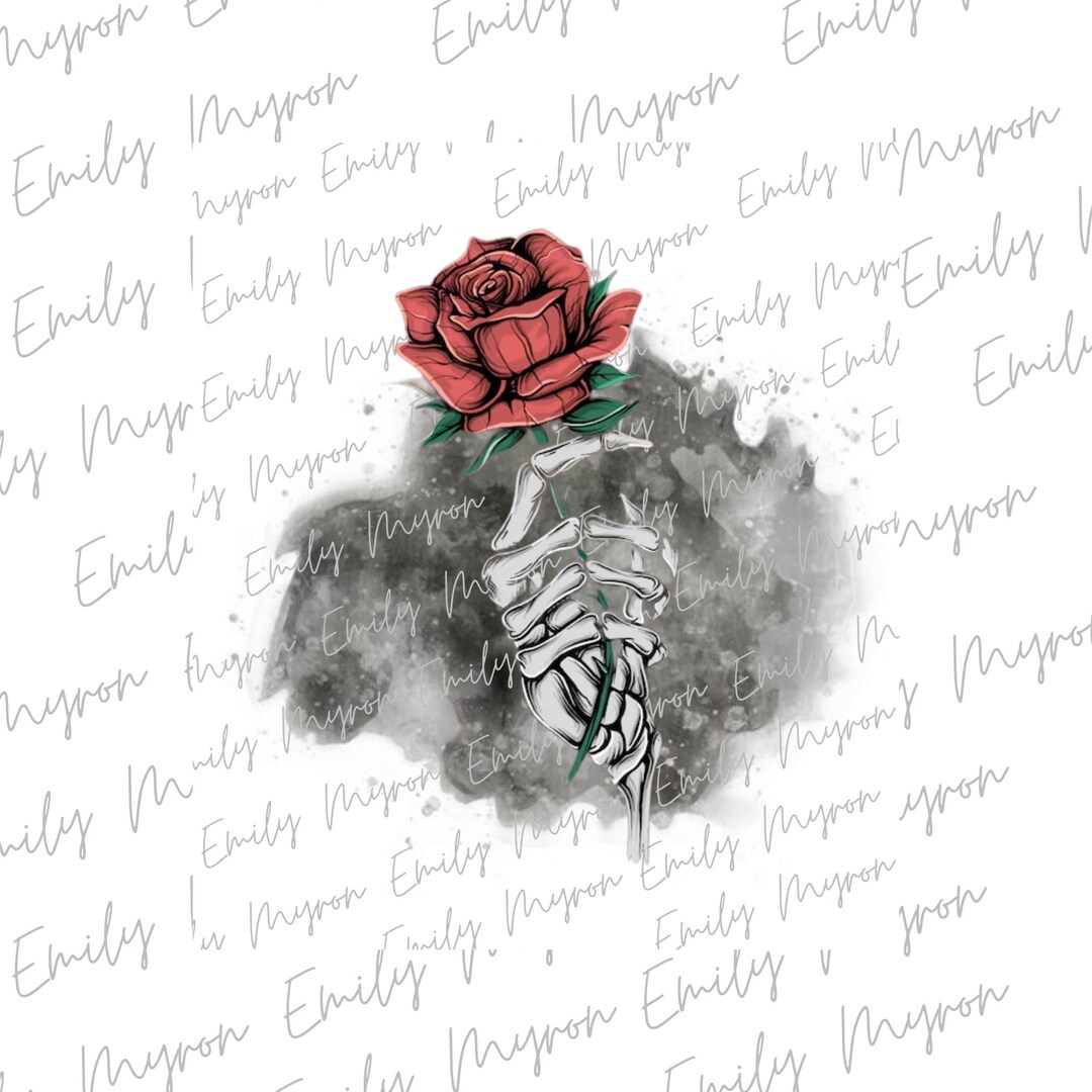 Rose With Skeleton Hand | Dark Romance Reader | Sublimation Design ...
