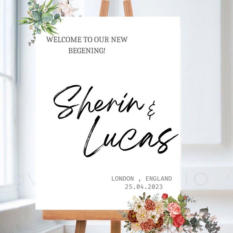 Simple Welcome Wedding Sign Printable Wedding Sign Wedding - Etsy