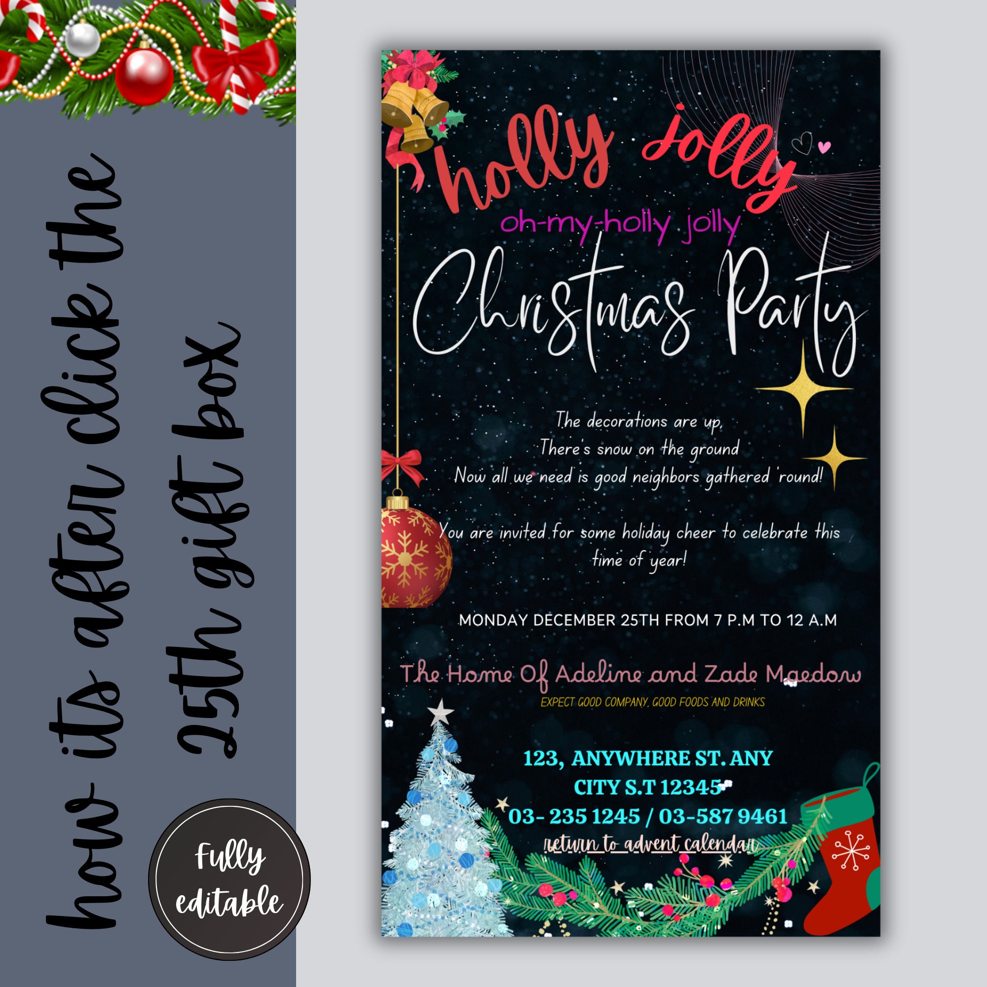 Christmas Advent Calendar Invitation: Surprise Messages (digital ...