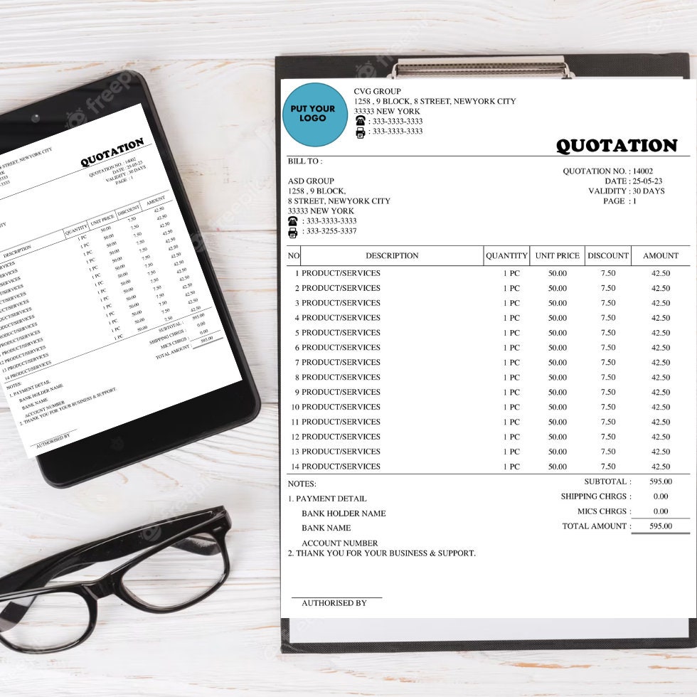 Quotation Template Excel, Quotation Template for All Type of Business ...