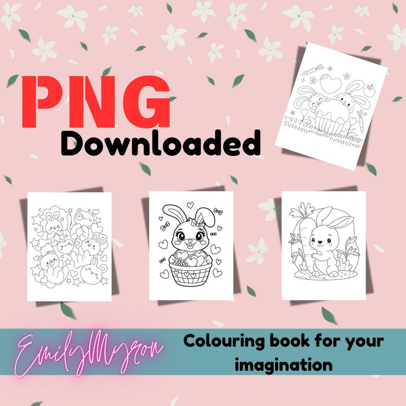 Cute Bunnies Coloring Book | Fun Printable Pages for Kids and Adults ...