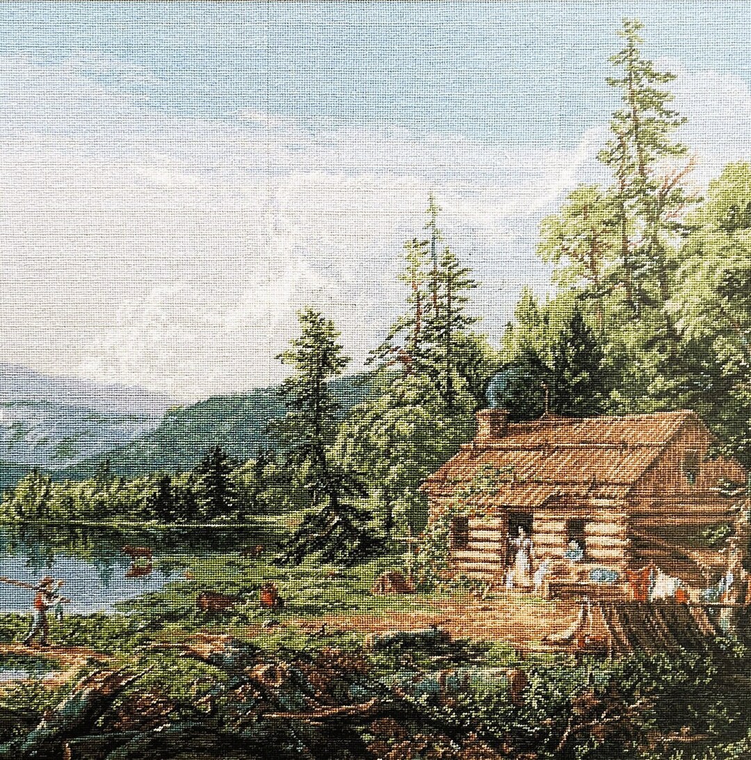 Landscape Needlepoint Artwork - Handcrafted Home Décor - Etsy