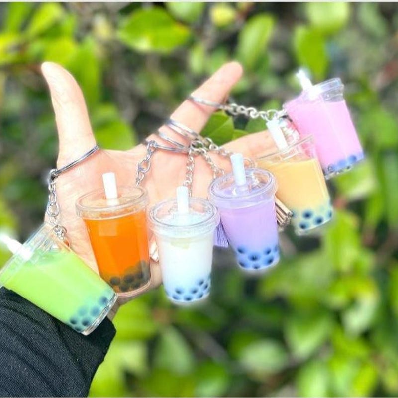 Boba Tea Keychain - Etsy