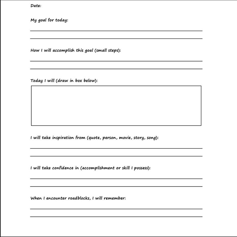 Sports Visualization and Reflection BUNDLE (printable and Template ...