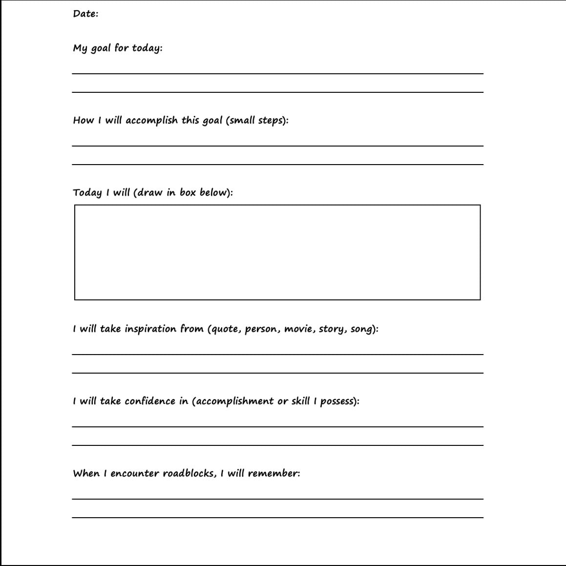 Sports Visualization and Reflection BUNDLE (printable and Template ...