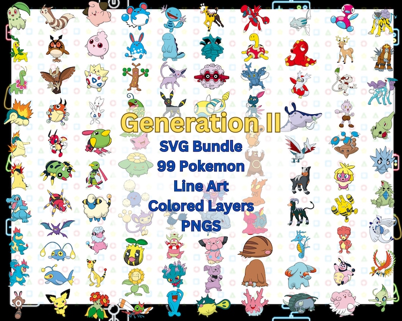 Johto Jamboree: A SVG Bundle Featuring the Iconic Pokémon From the ...