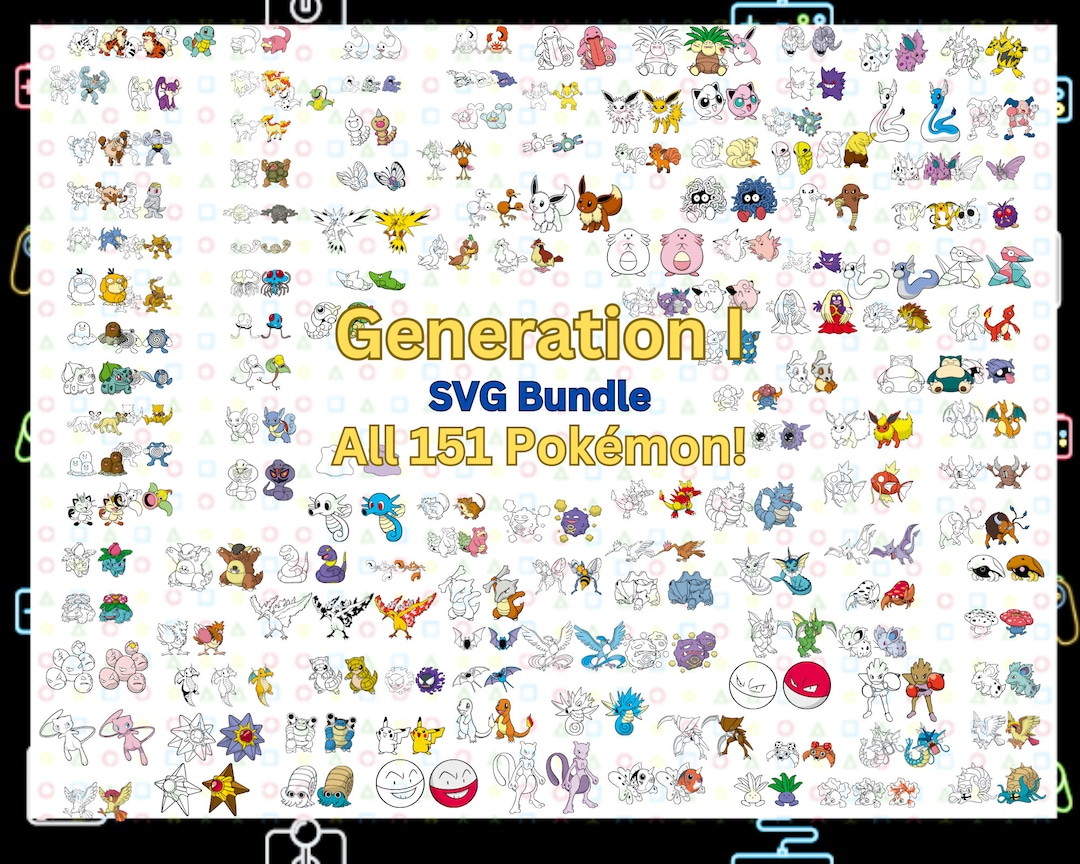 Gotta Craft 'em All: the Ultimate 151 Pokémon SVG Bundle! Includes ...