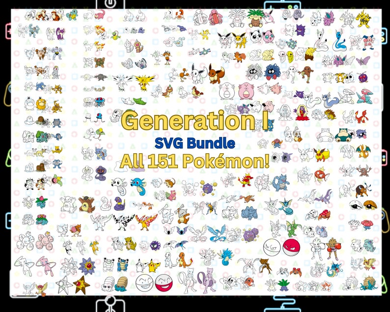 Gotta Craft 'em All: the Ultimate 151 Pokémon SVG Bundle! Includes ...