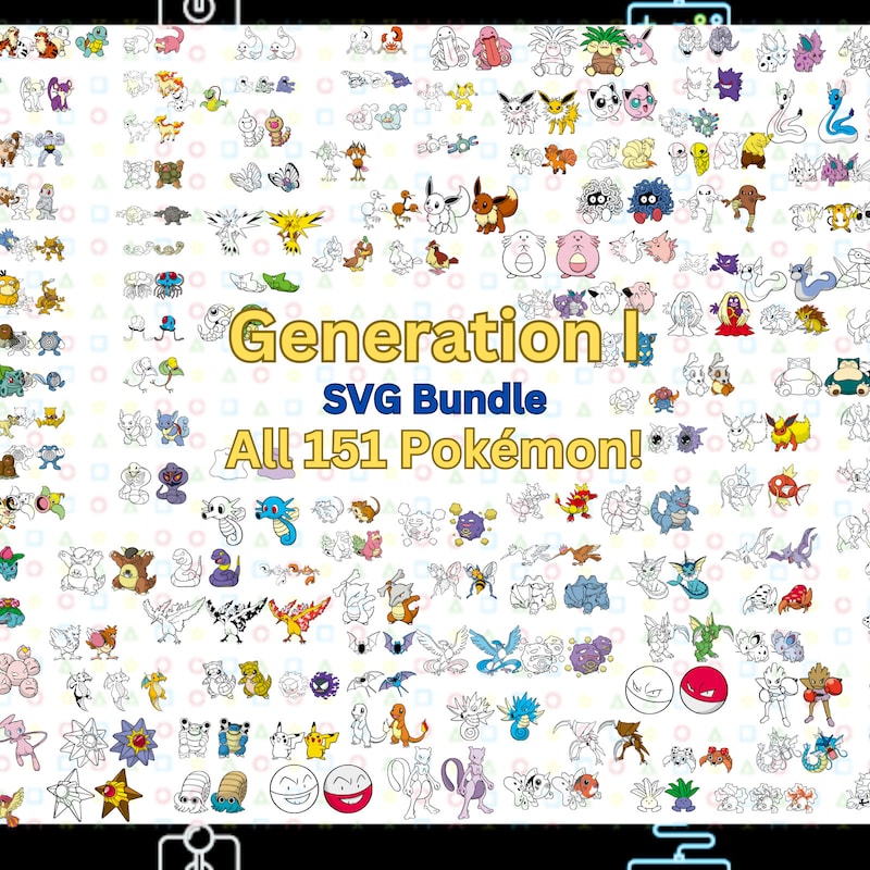 Pokemons Outline Svg - Etsy