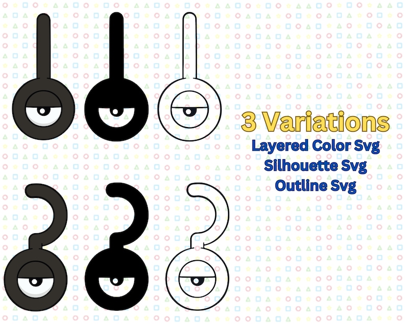 Mystical Unown SVG Collection: Unlock the Magic With 28 Unique Designs ...