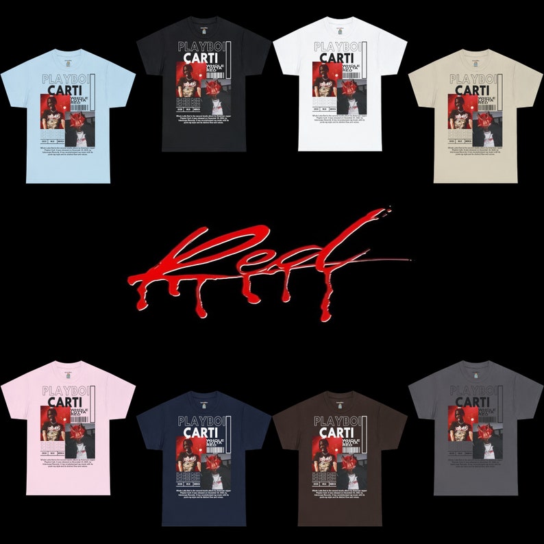Playboi Carti T-shirt: Whole Lotta Red, Fan Made Hip Hop Tee - Etsy