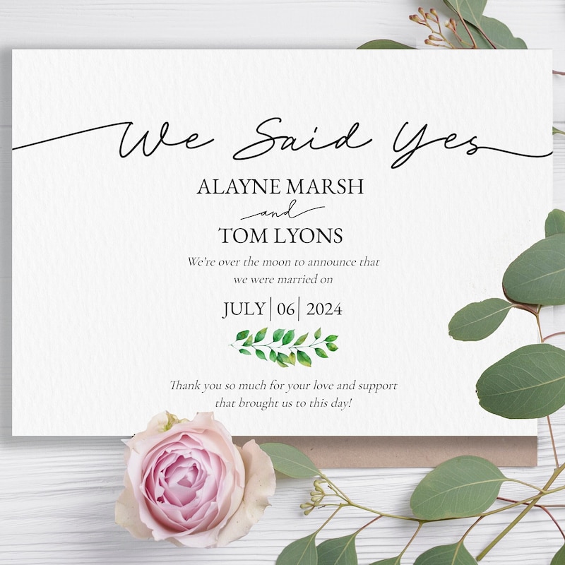 Wedding Announcement - Etsy