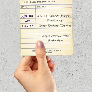 Book Library Card Party Invitation Template, Unique Invitation ...