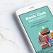 Editable BOOK CLUB Invitation Template, Editable Electronic Invite for ...