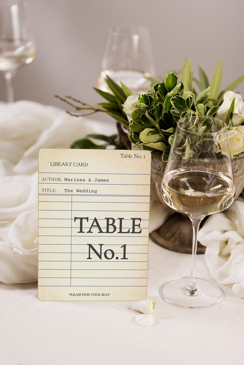 Wedding Table Numbers Printable, Table Numbers Template, Vintage ...