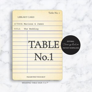 Wedding Table Numbers Printable, Table Numbers Template, Vintage ...