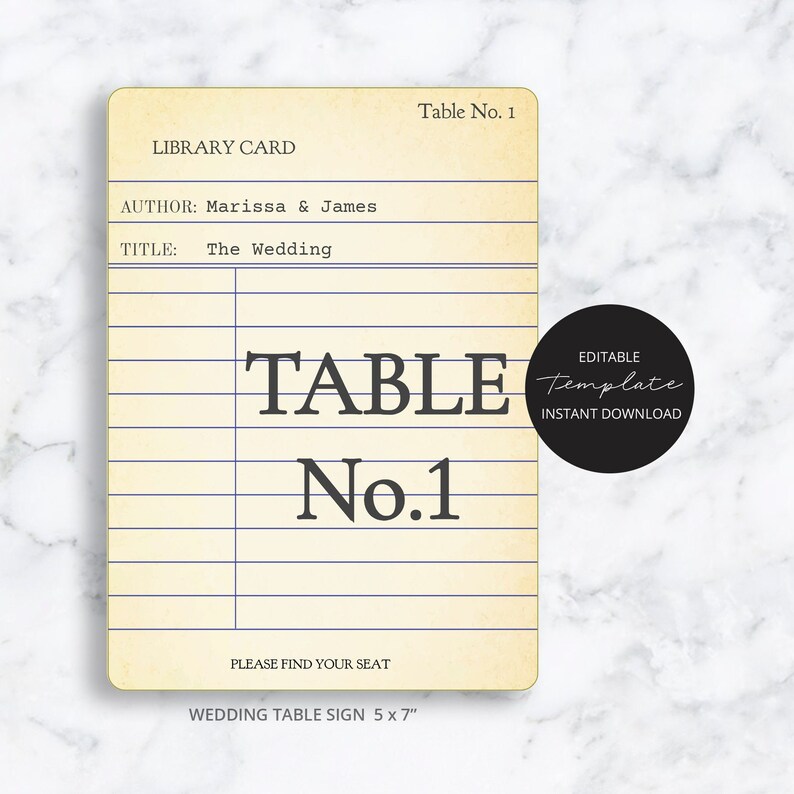 Wedding Table Numbers Printable, Table Numbers Template, Vintage ...