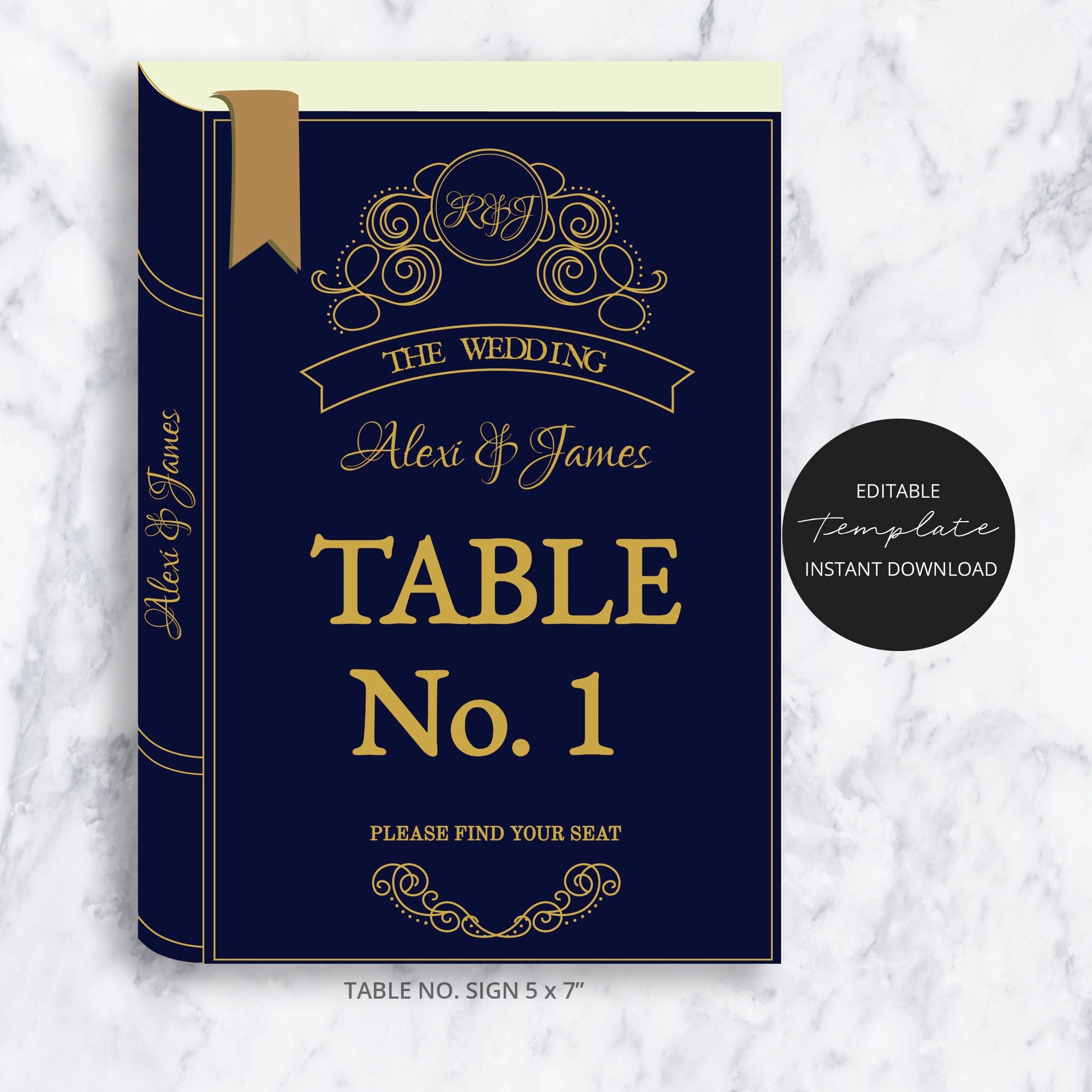 Fairytale Book Cover Table Numbers: Editable Wedding Template (instant ...